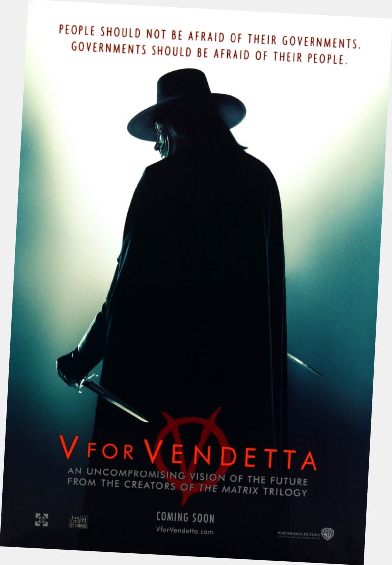 V For Vendetta Movie Metal Sign 8inx 12in Art Print on Metal 8x12 Multi ...