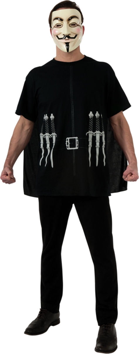 V For Vendetta Shirt and Cape Men's Adult Halloween Costume - Walmart.com