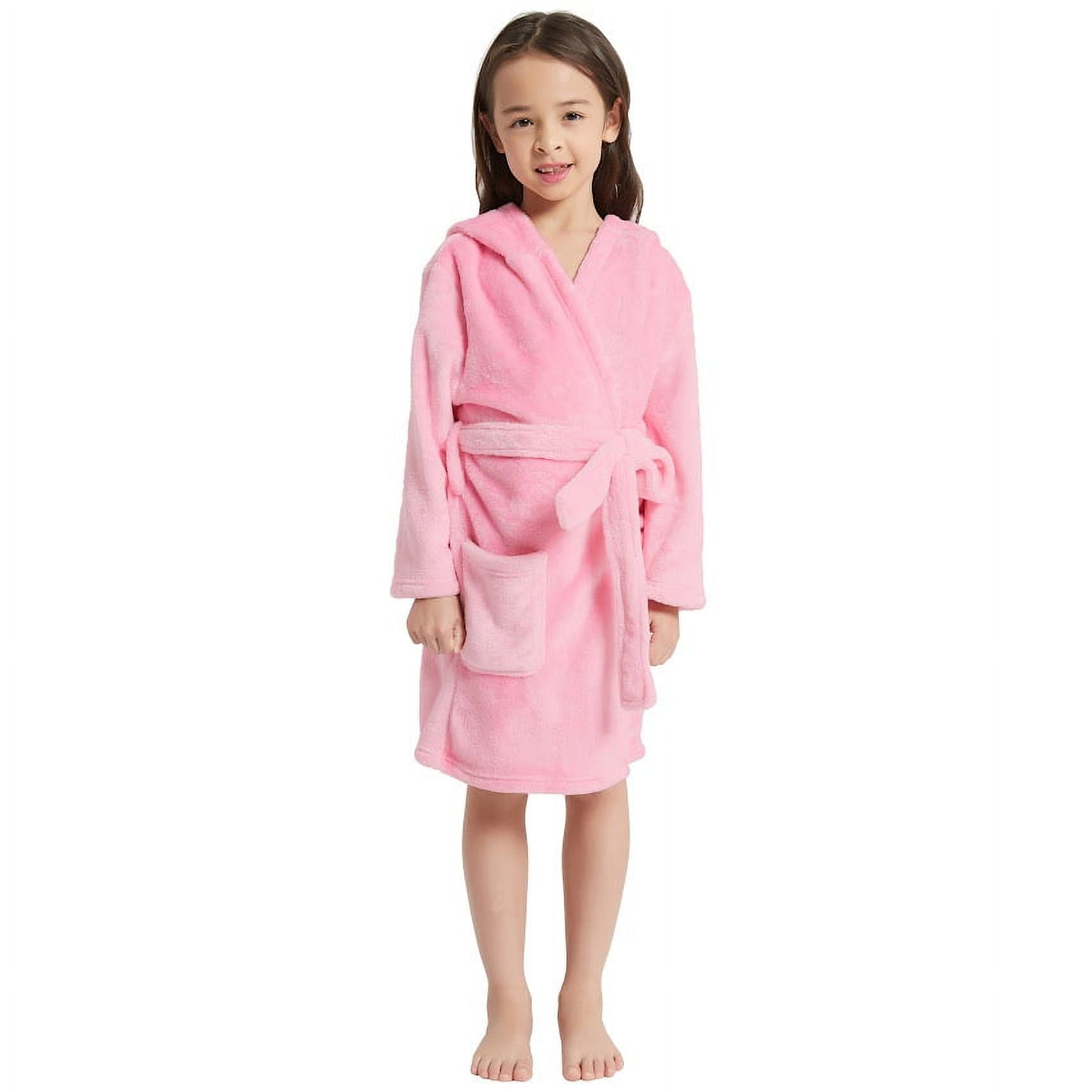 V.&GRIN Kids Robe for Girls Unisex Toddler Hood Plush Fleece Cute ...