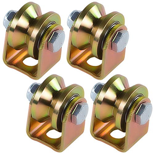 V Groove Caster 1.25 inches, Sliding Gate Wheel, Caster with Bracket ...