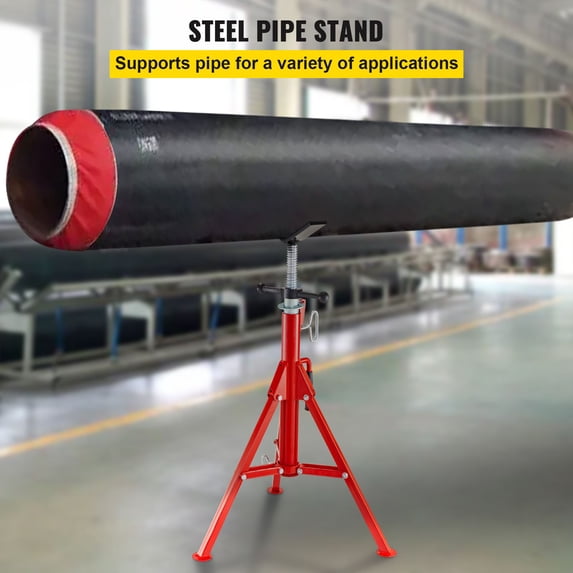 V Head Pipe Stand Adjustable Height 28-52 Inch, Pipe Jack Stands 2500 ...