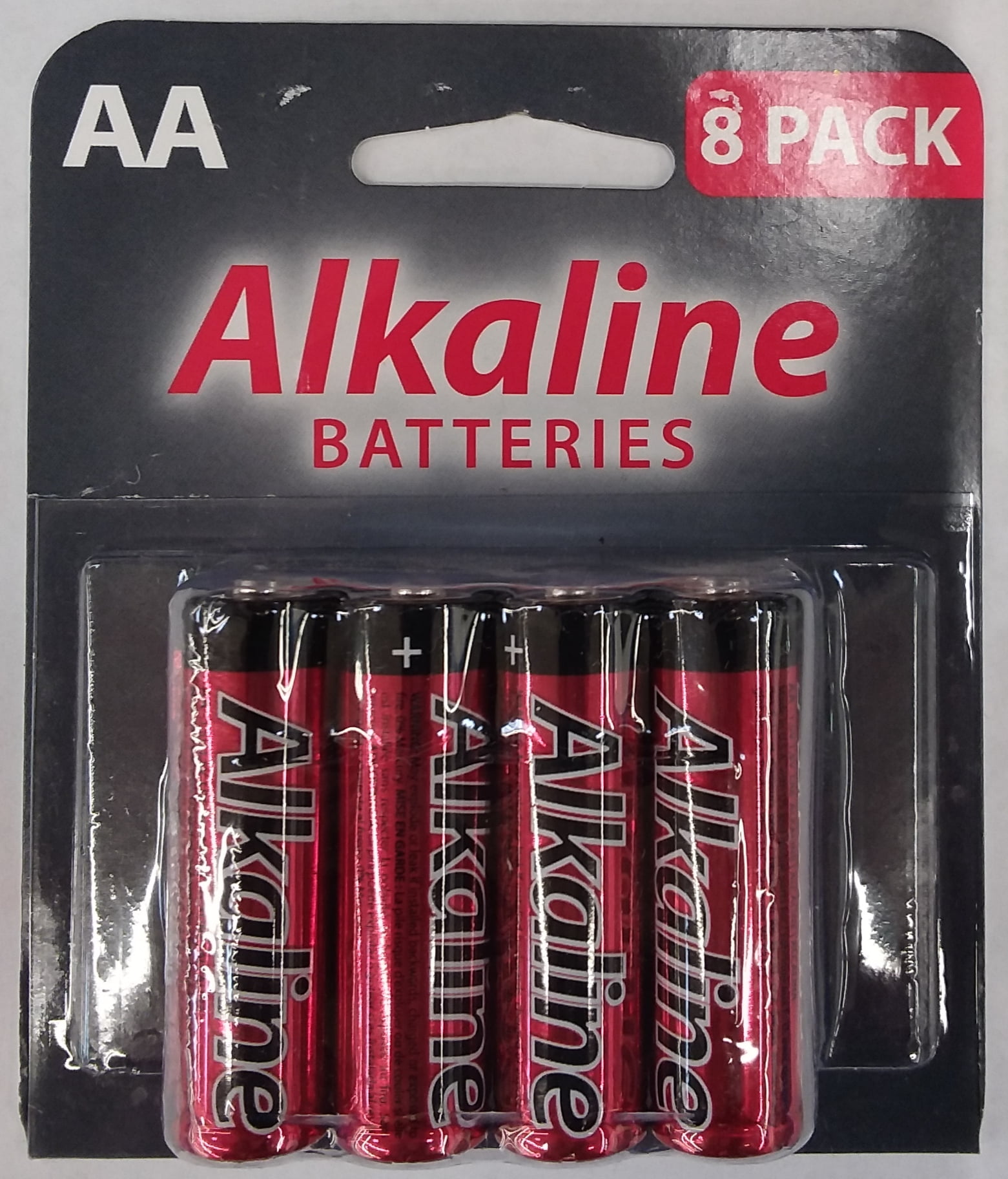 V.I.P. Generic Alkaline AA Card - 8 Pack General Purpose Batteries ...