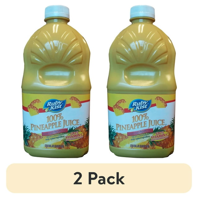 (2 pack) V.I.P. Ruby Kist 100% Pineapple Juice, 48 fl oz - Walmart.com