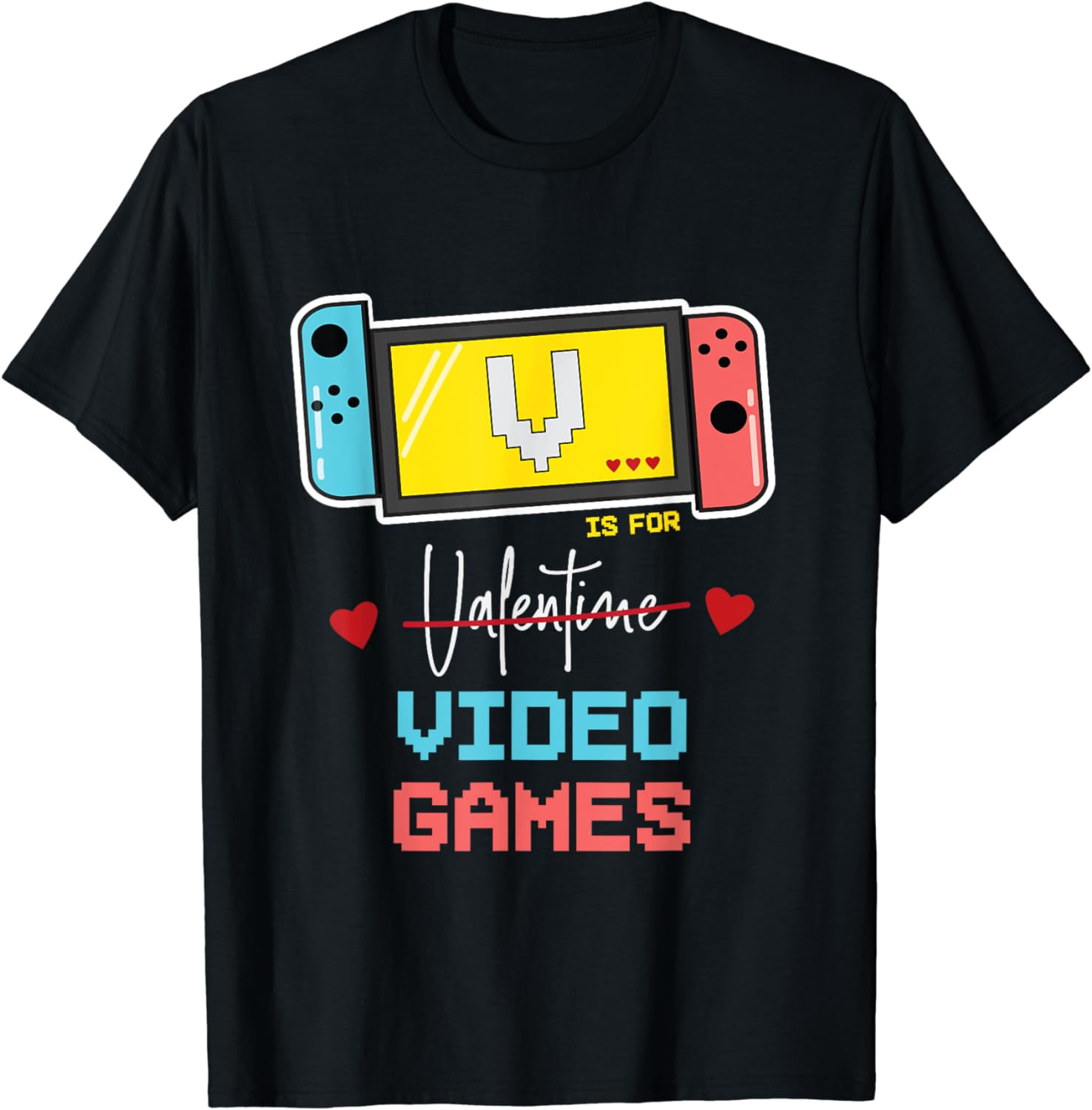 V Is For Valentine Video Games Gamer Kids T-Shirt - Walmart.com