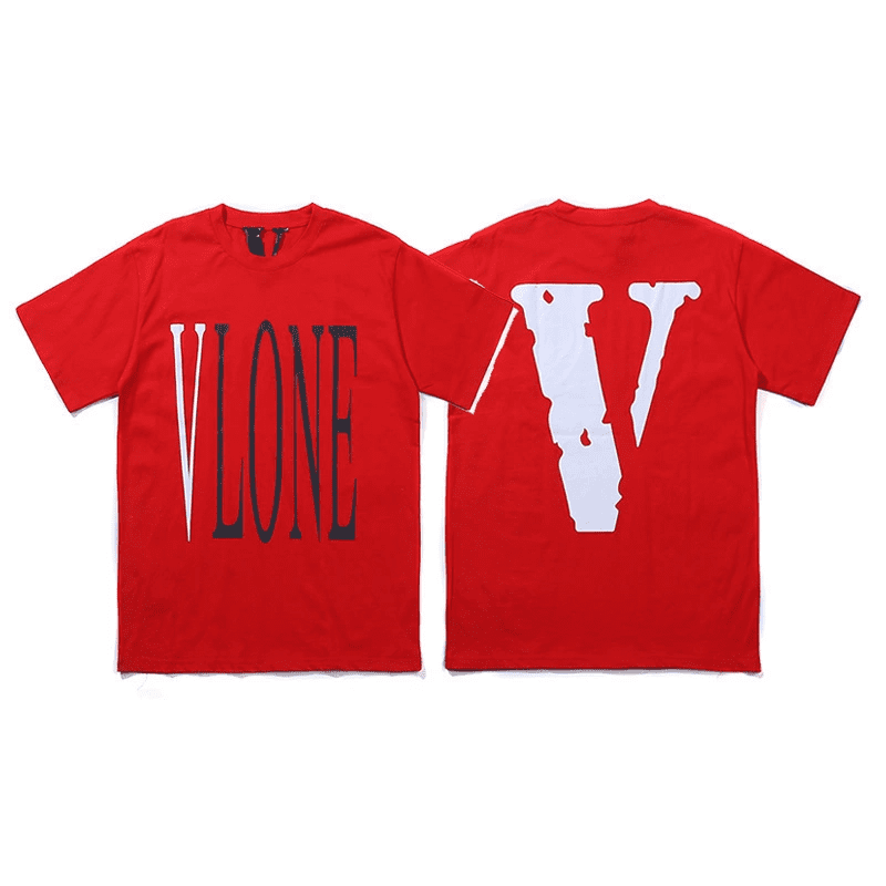 V_LONE classic short-sleeved shirts fashionable front and back printed ...