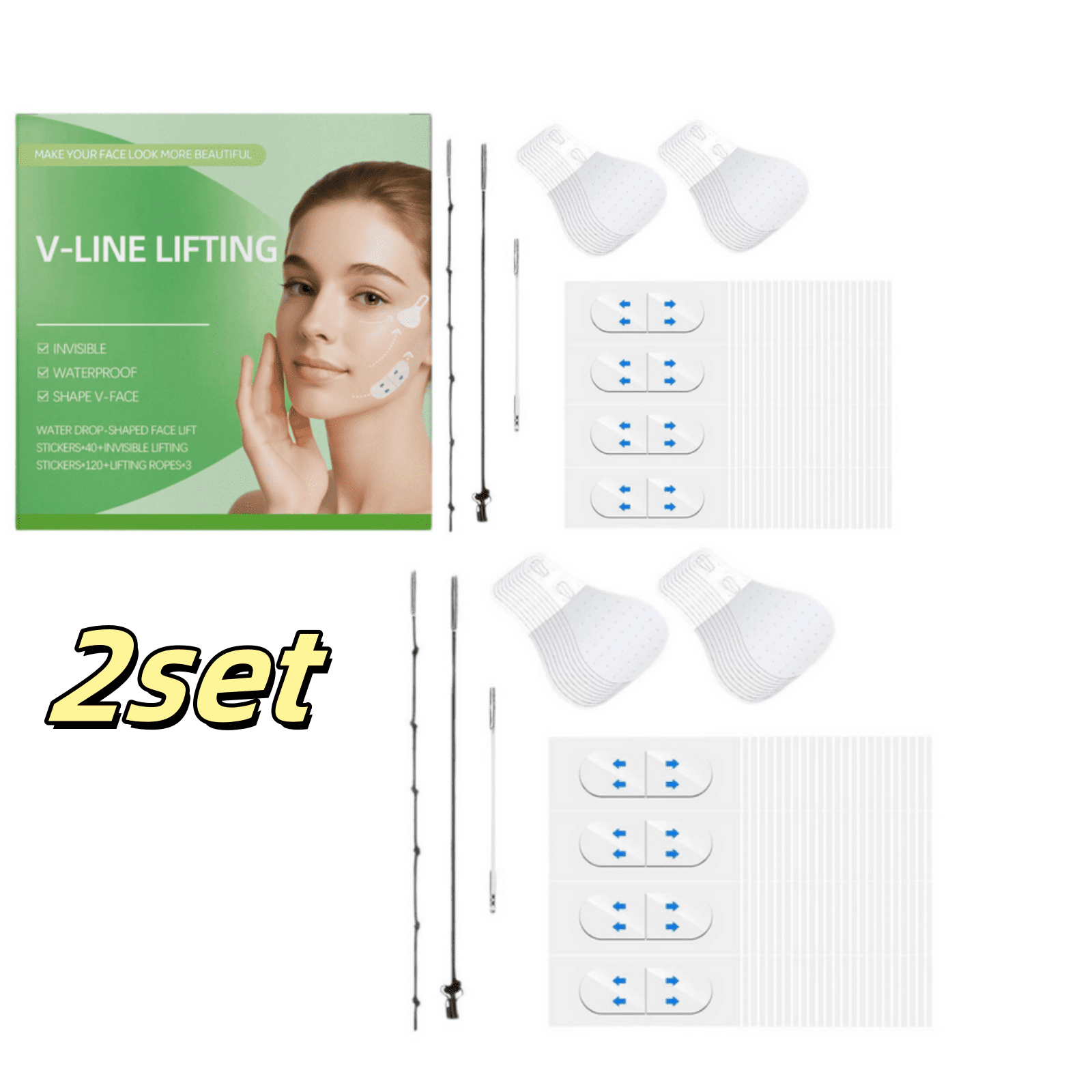 V-Line Lifting Face Slimming Band Invisible, Waterproof, Reusable V ...