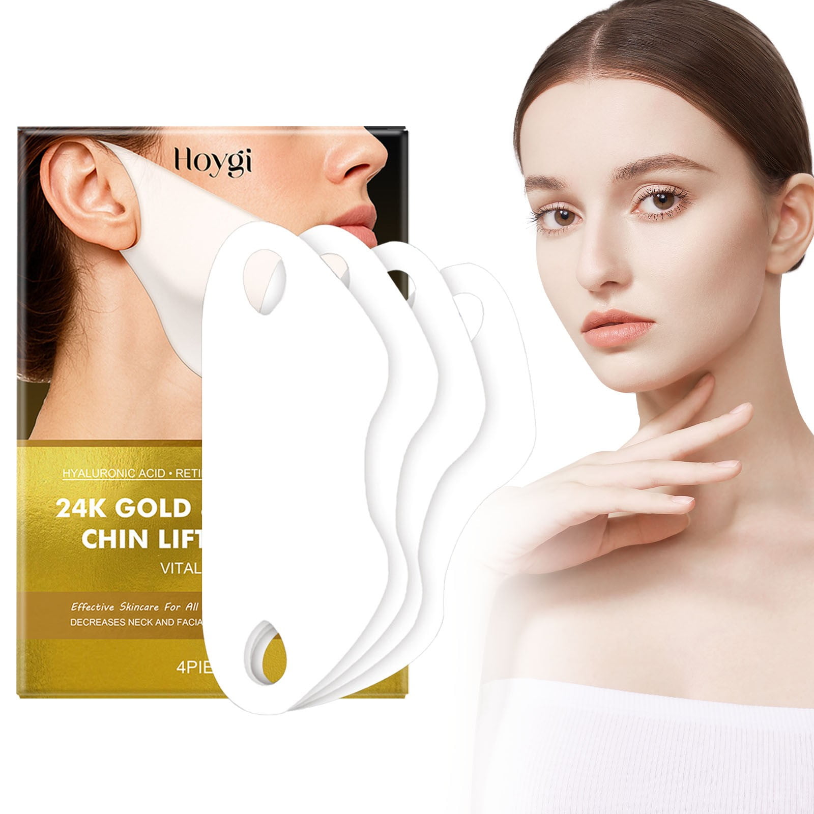 V Line Lifting Mask with Gold & Deep Collagen - Jawline Shaper, Facial ...