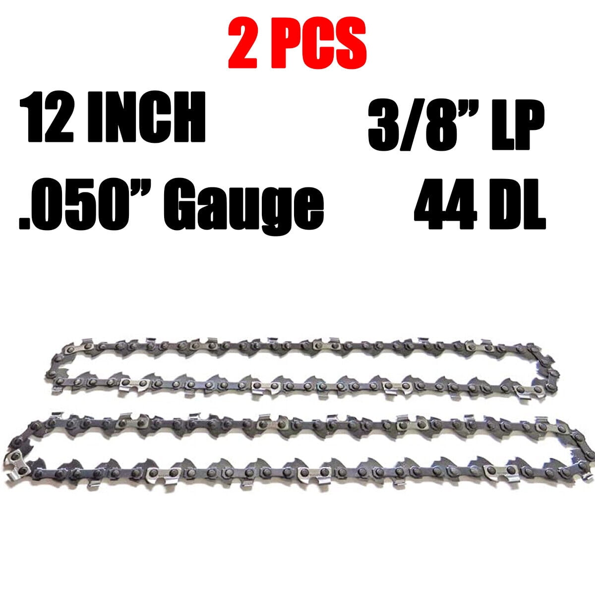 V-MODEST 12" Chainsaw Chain 44DL 3/8" LP .050" Pitch Replacement Chain ...