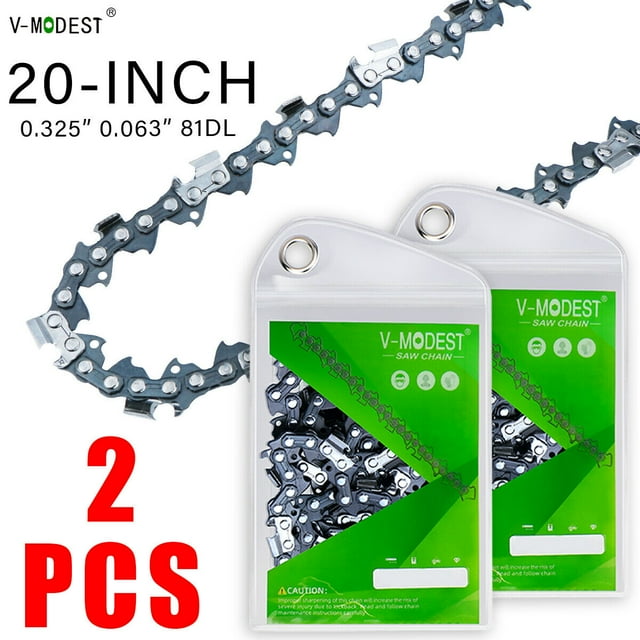 V-MODEST 20-inch Chainsaw Chain .325 Pitch .063-inch Gauge 81DL Compatible with STIHL MS 271/291 ...