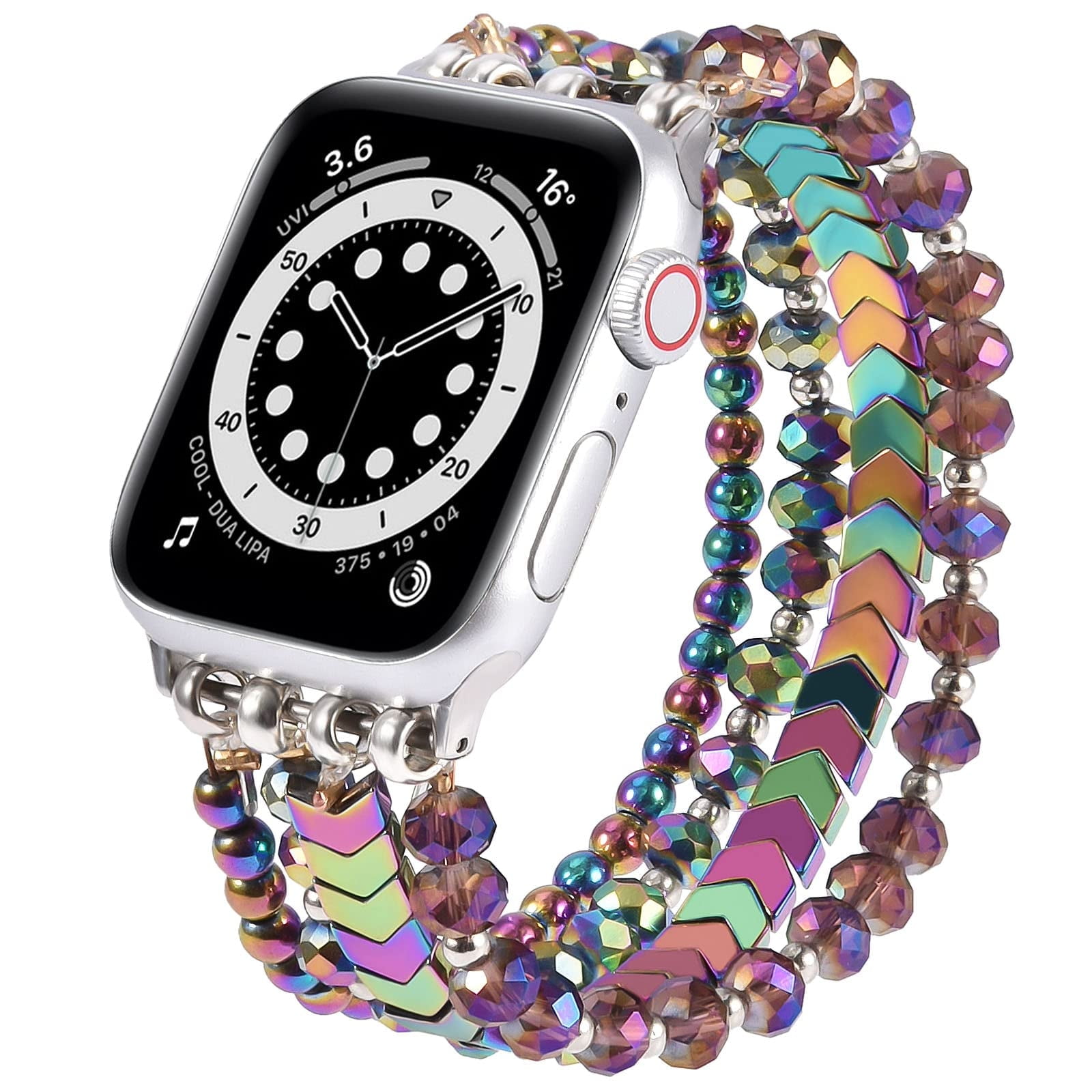 V-MORO Beaded Bracelet Compatible with Apple Watch Band, Stone Pearls ...