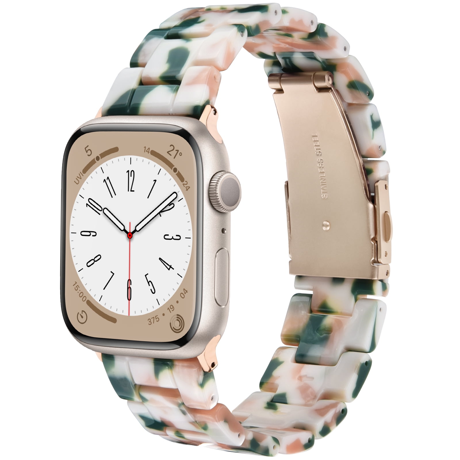 V-MORO Resin Band Compatible with Apple Watch Bands Series 9/8/7 41mm ...