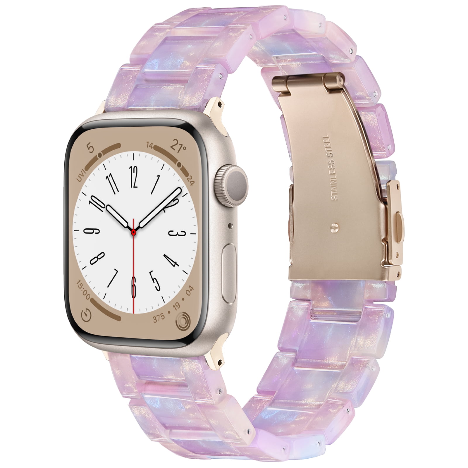 V-MORO Resin Band Compatible with Apple Watch Bands Series 9/8/7 41mm ...