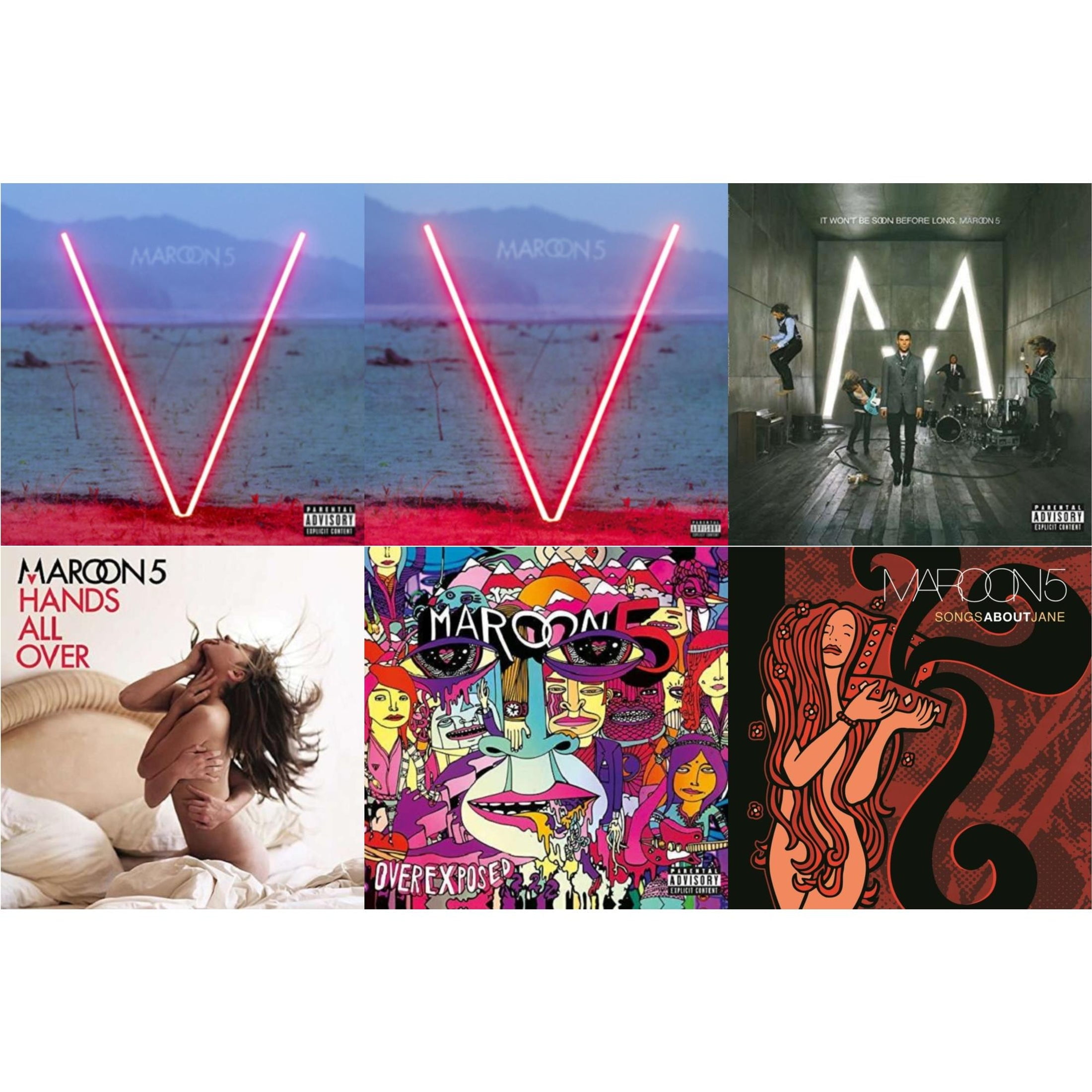 V & Maroon 5 - V (Black LP) (Exp) & It Won't Be Soon Before Long & Hands All Over & Overexposed ...