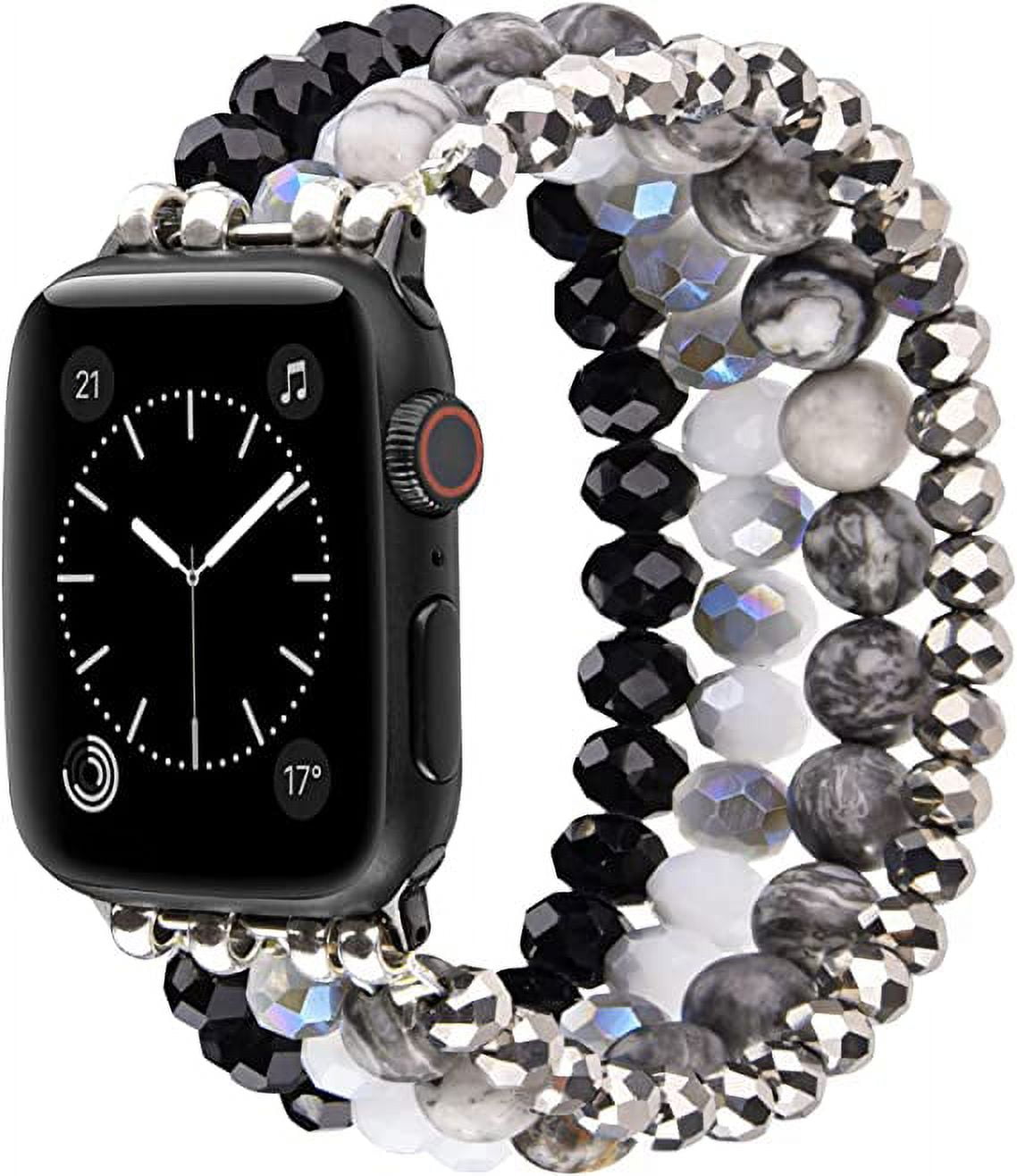 V-MORO Compatible with Apple Watch Bands,Beaded Strap for 41/40/38mm ...