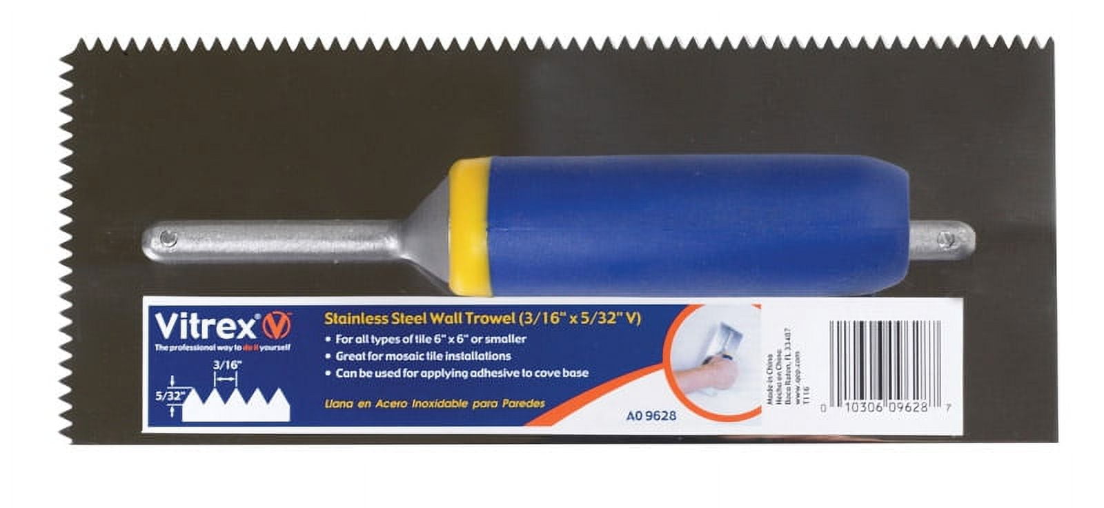 V NOTCH TROWEL 4.5X11" (Pack of 1) - Walmart.com
