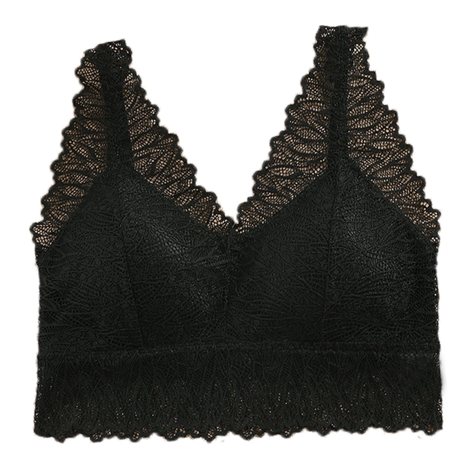 V Neck Cami Bra for Women Girls Lingerie Lace Chest Tube Backless Bra ...