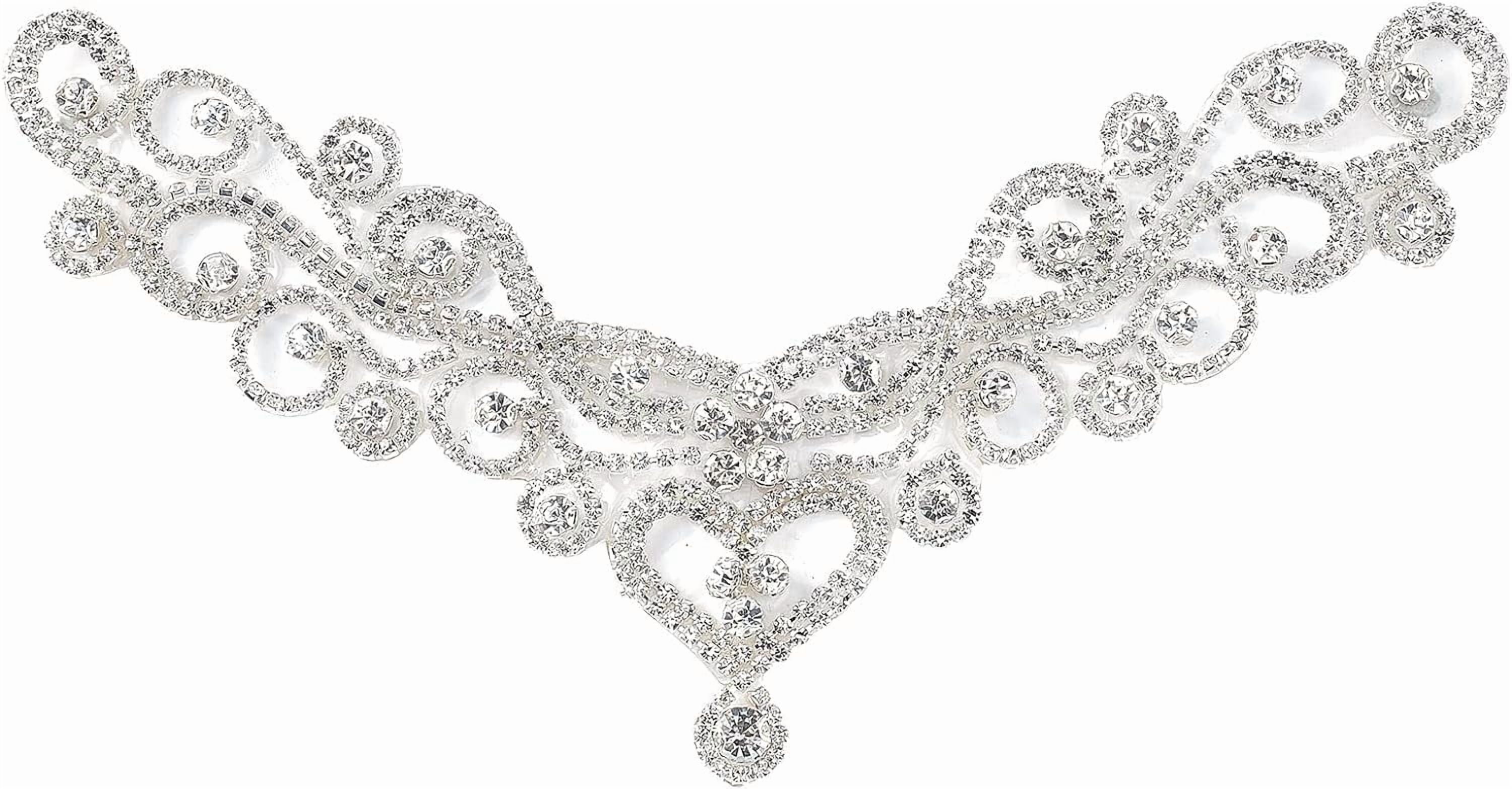 V-Neck Neckline Rhinestone Applique Sew Applique for DIY Neckline/Belt ...