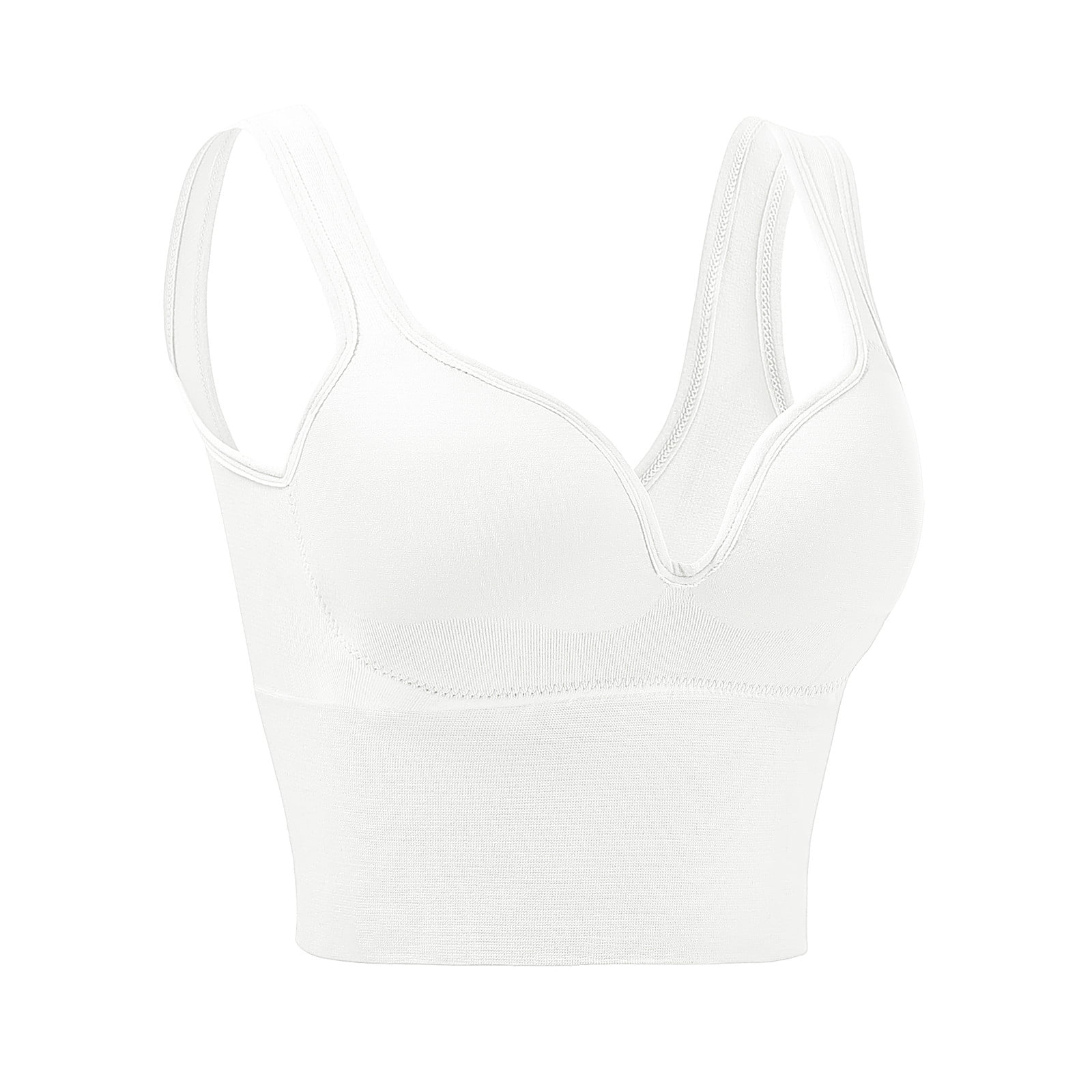 YDFCWXW V-Neck Sports Bras for Women Basic Wireless Bra Camisole Bra ...