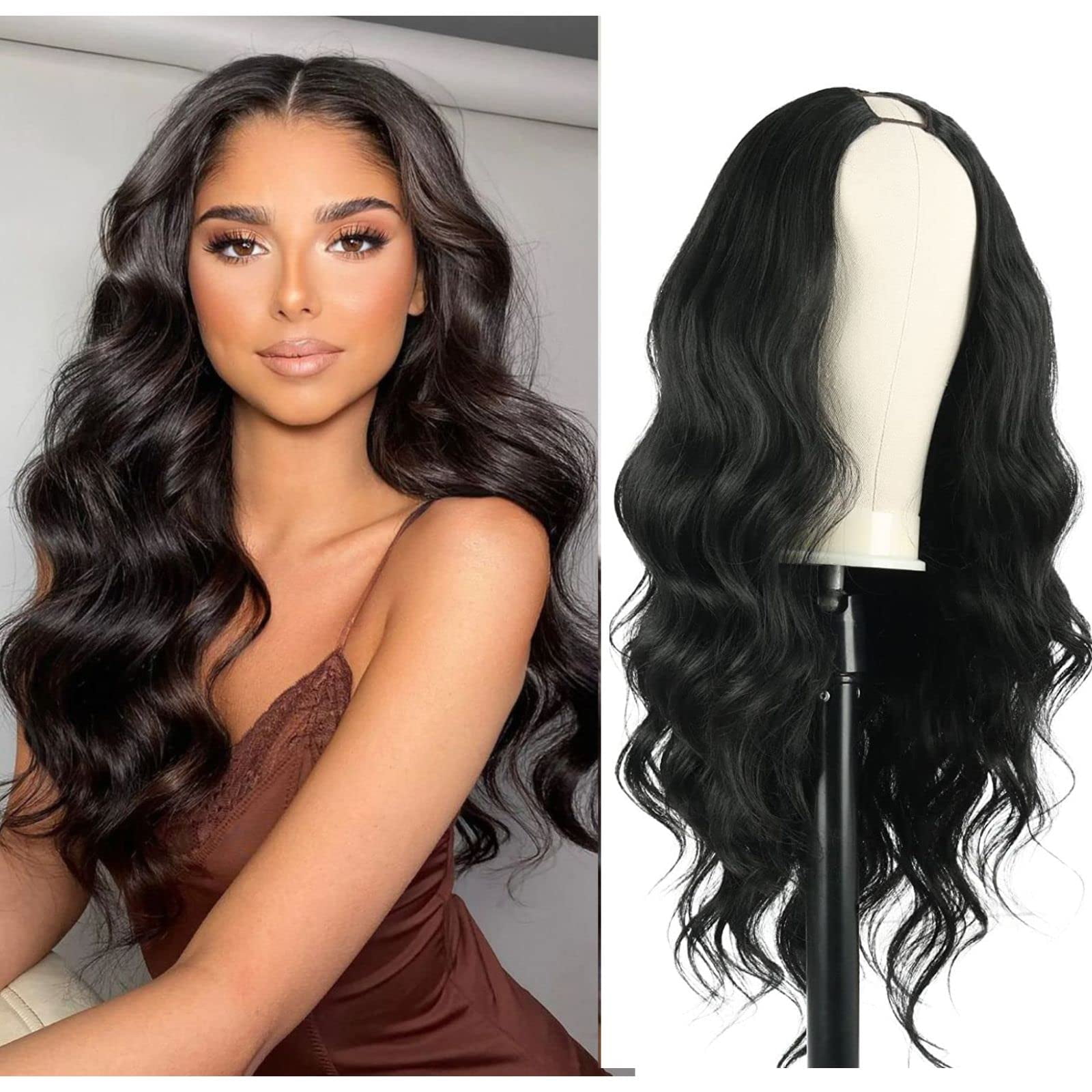 V Part Wigs For Black Woman Human Hair Wigs Body Wave Wig Upgrade U ...