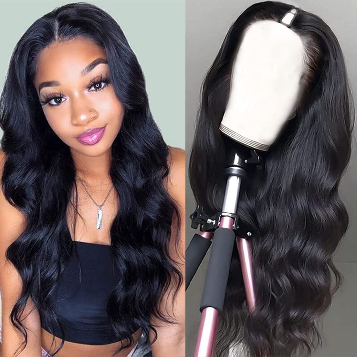 V Part Wigs Human Hair Body Wave Brazilian Virgin Human Hair Wigs ...