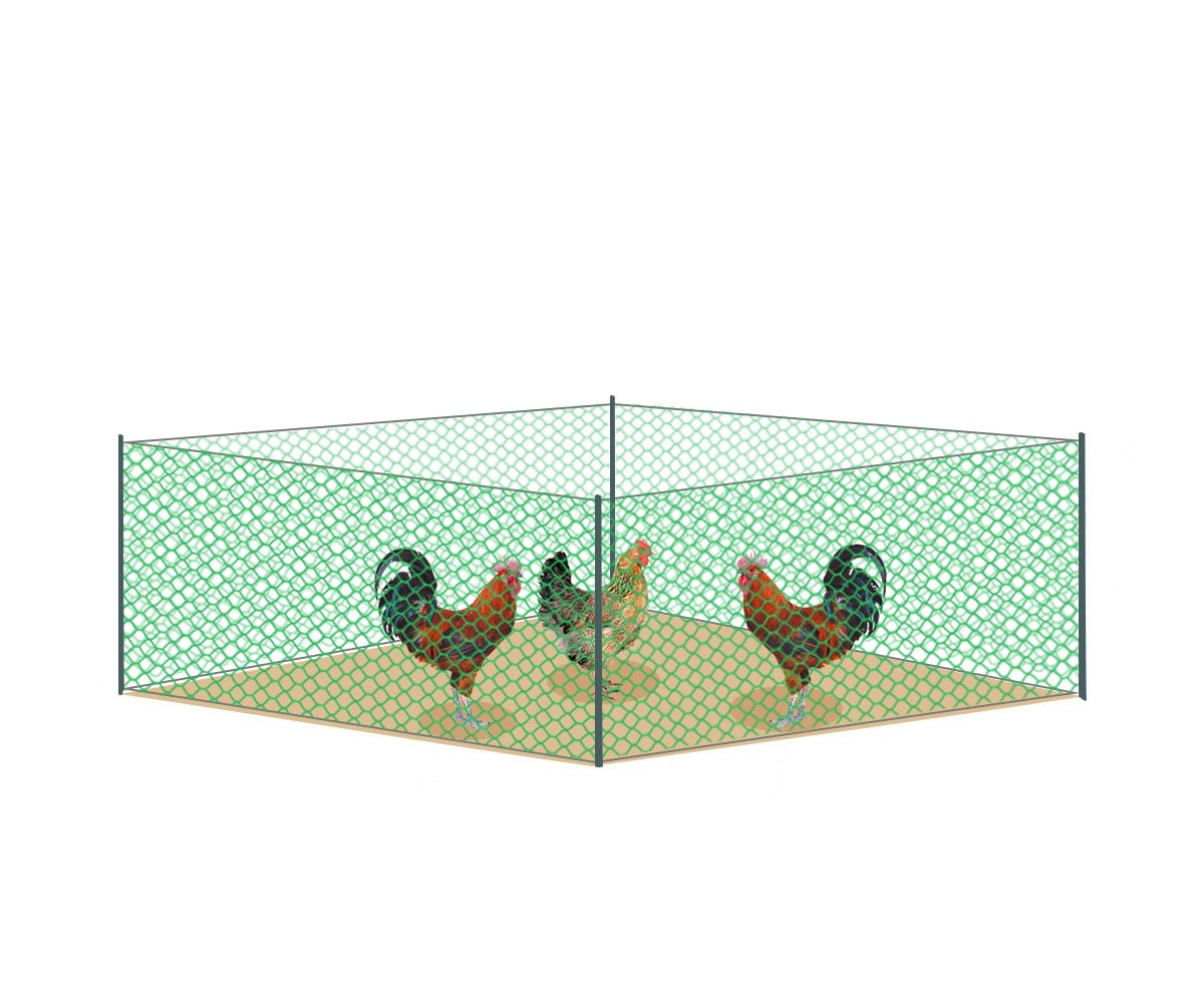V Protek Plastic Poultry Fence- 5x20ft High Strength Poultry Netting ...