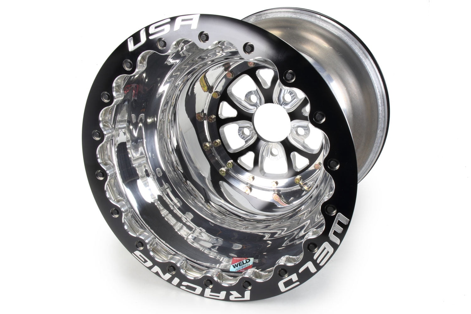 V-Series Drag Wheel Blk 16x16 5x4.75 4.0BS Dbl - Walmart.com