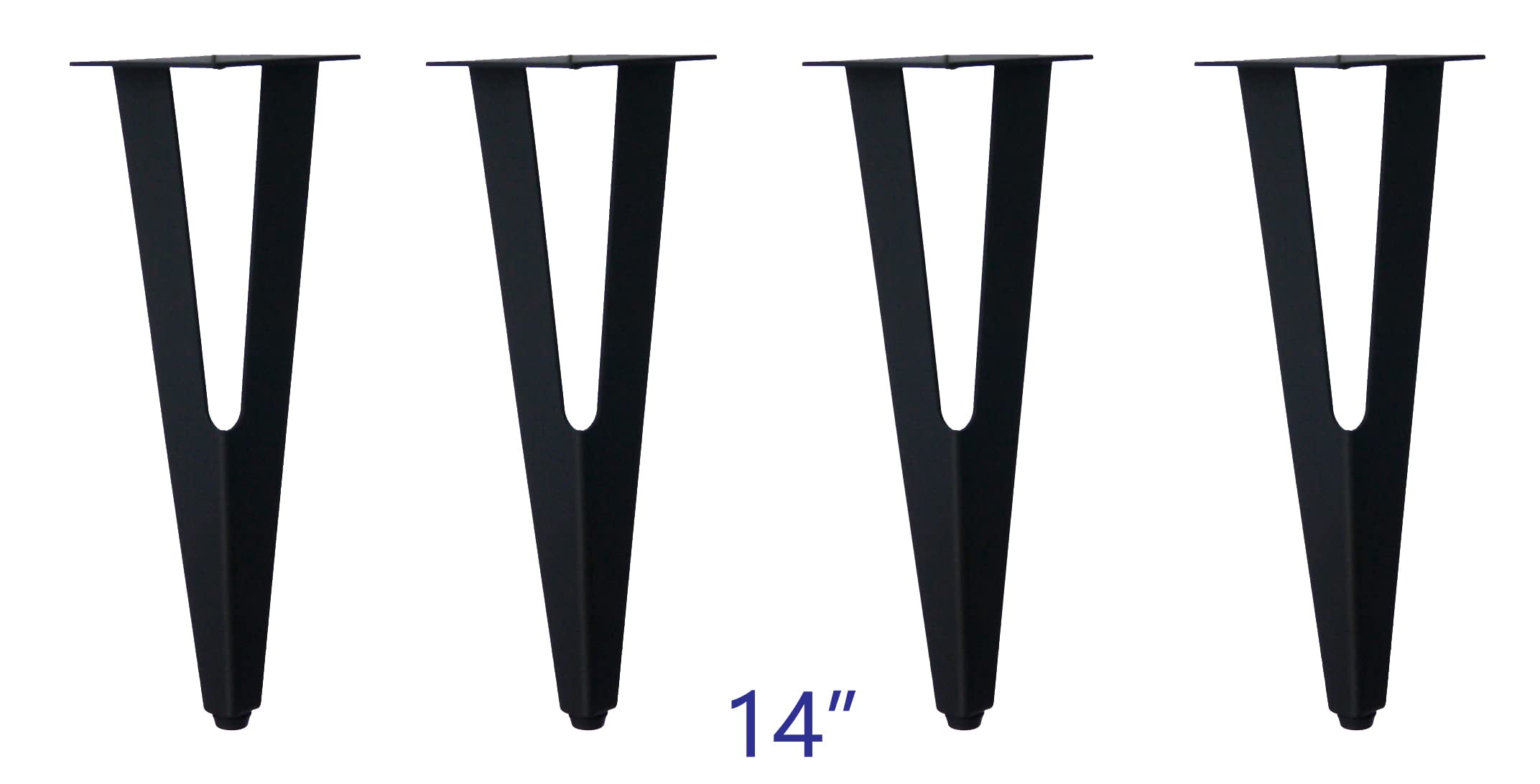 V Shape Hairpin; Set/4 28“ or 18" Metal Table Leg; Slick Modern Design ...