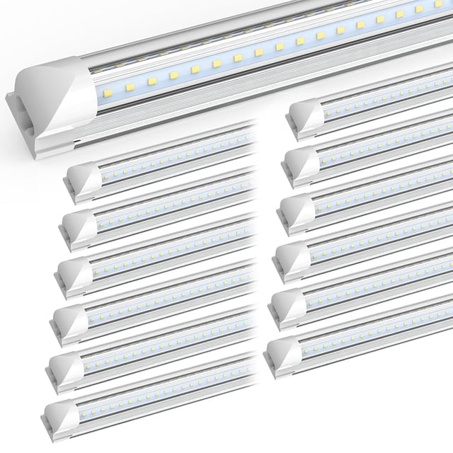 V Shape T8 4ft LED Shop Light Fixture Linkable, 36w 5000K White, 12 ...