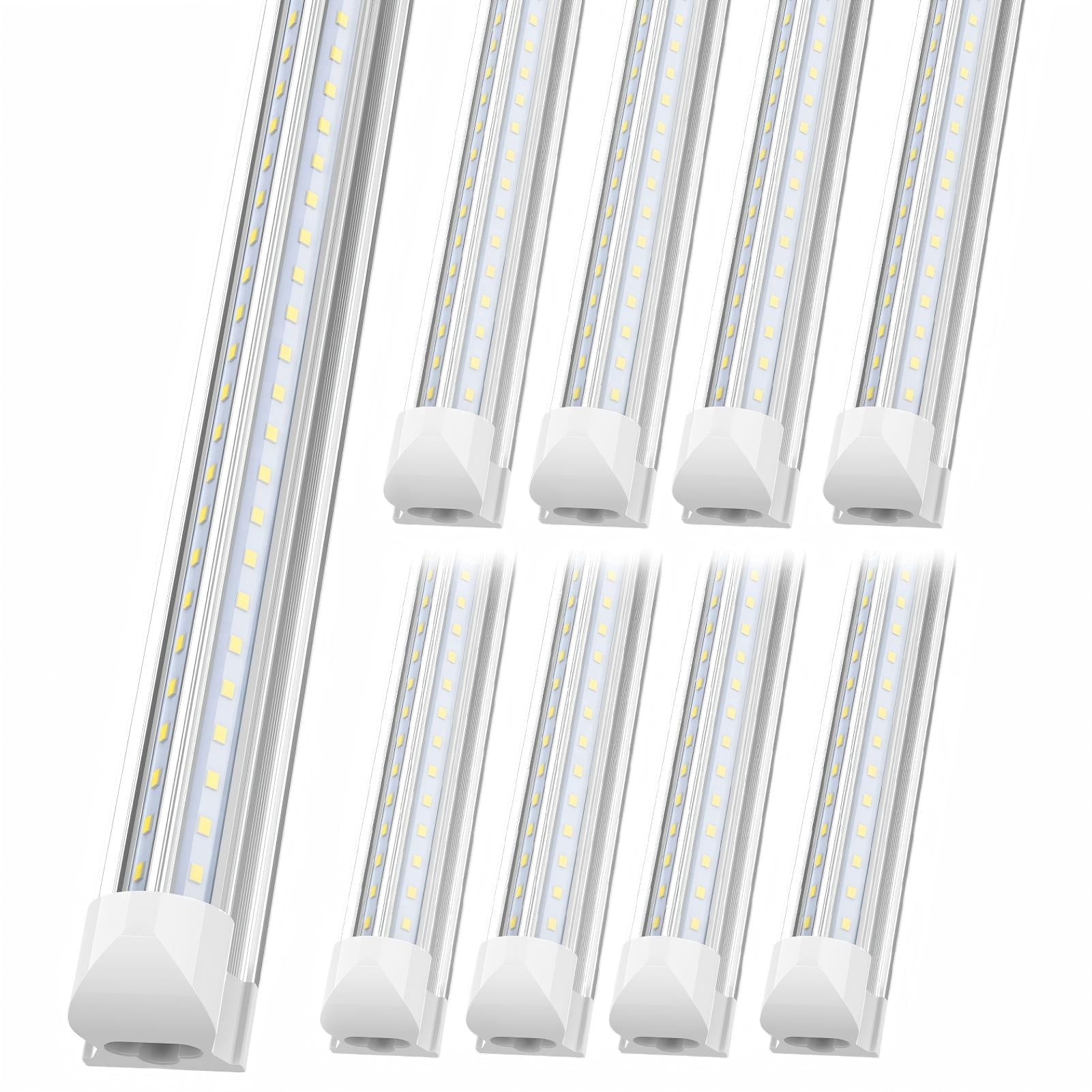 V Shape T8 8ft LED Shop Light Fixture Linkable, 72w 5000K Daylight ...