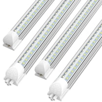 JESLED 8ft T8 LED Shop Light Fixture, V Shape 72W 6000K Cool, 8-Pack ...