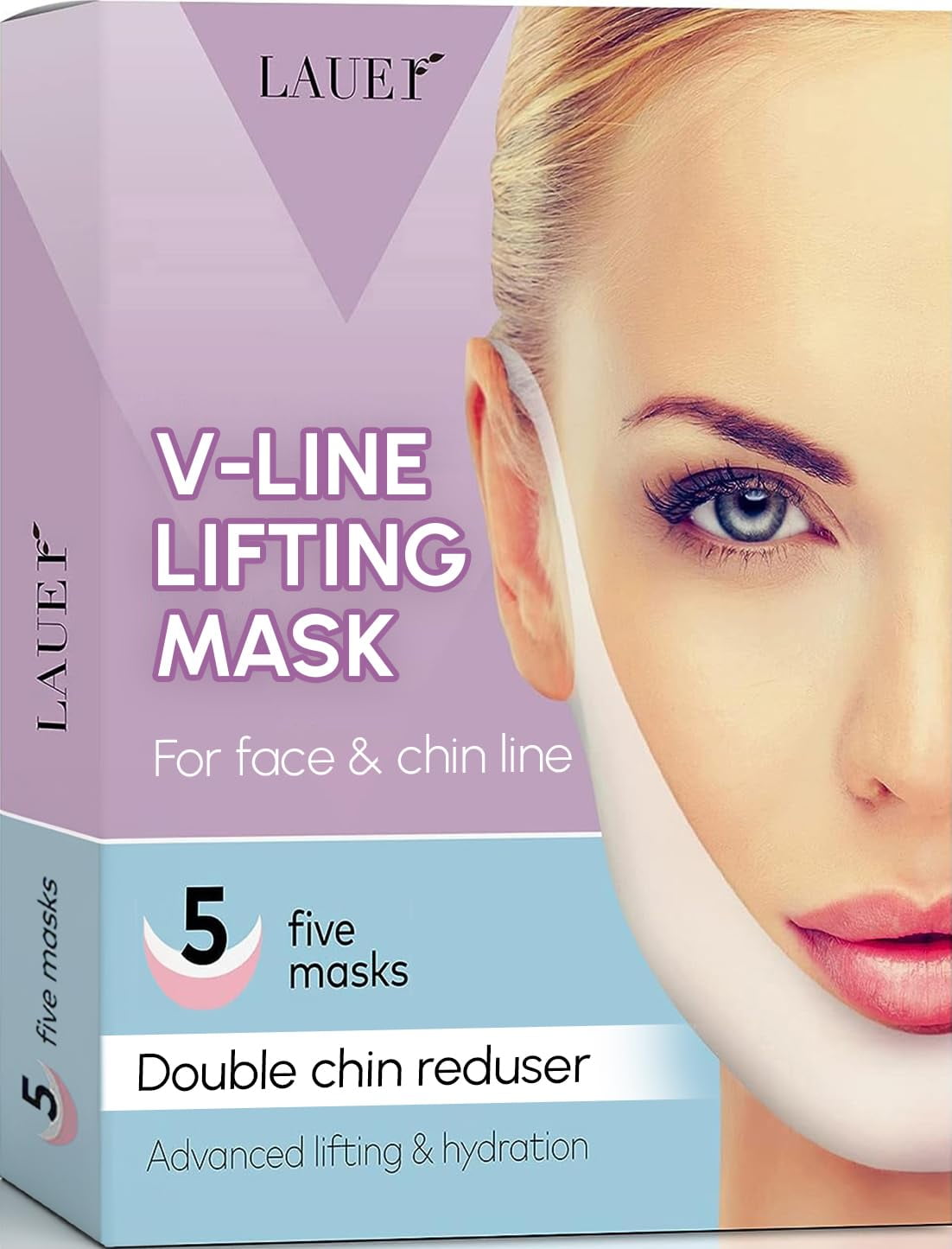 V Shaped Contouring Face Mask Line Shaping Lifting Belt Neck Reduction ...