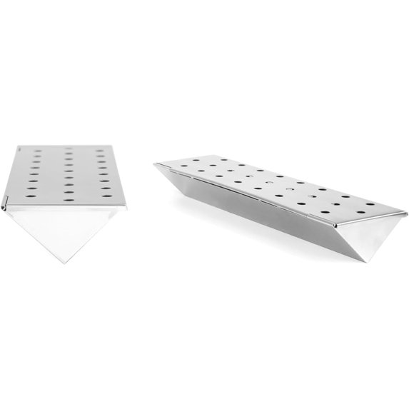 V-Shaped Heavy Duty Stainless Steel Smoker Box for Gas & Charcoal ...