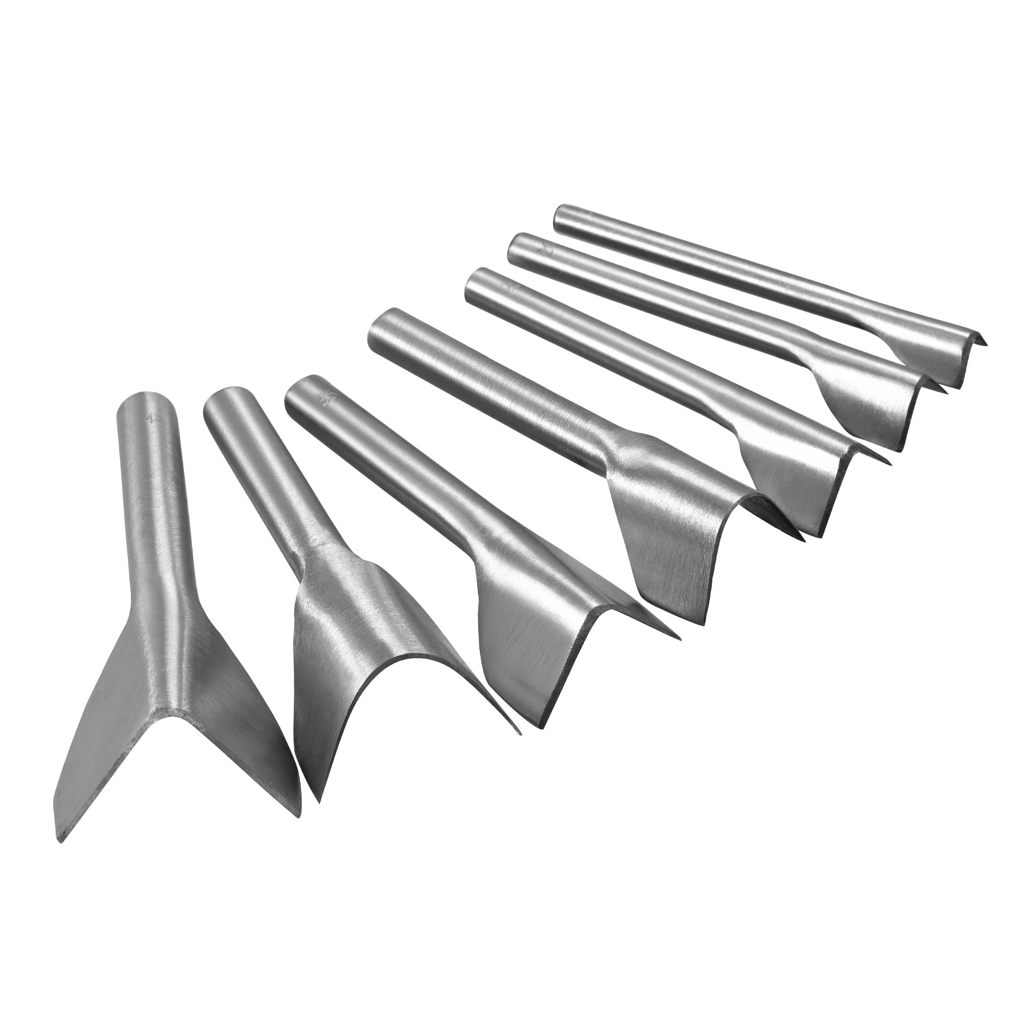 V-Shaped Leather Cutter Punch 15-45mm Strap End Punch Tool Set 7 Pack ...
