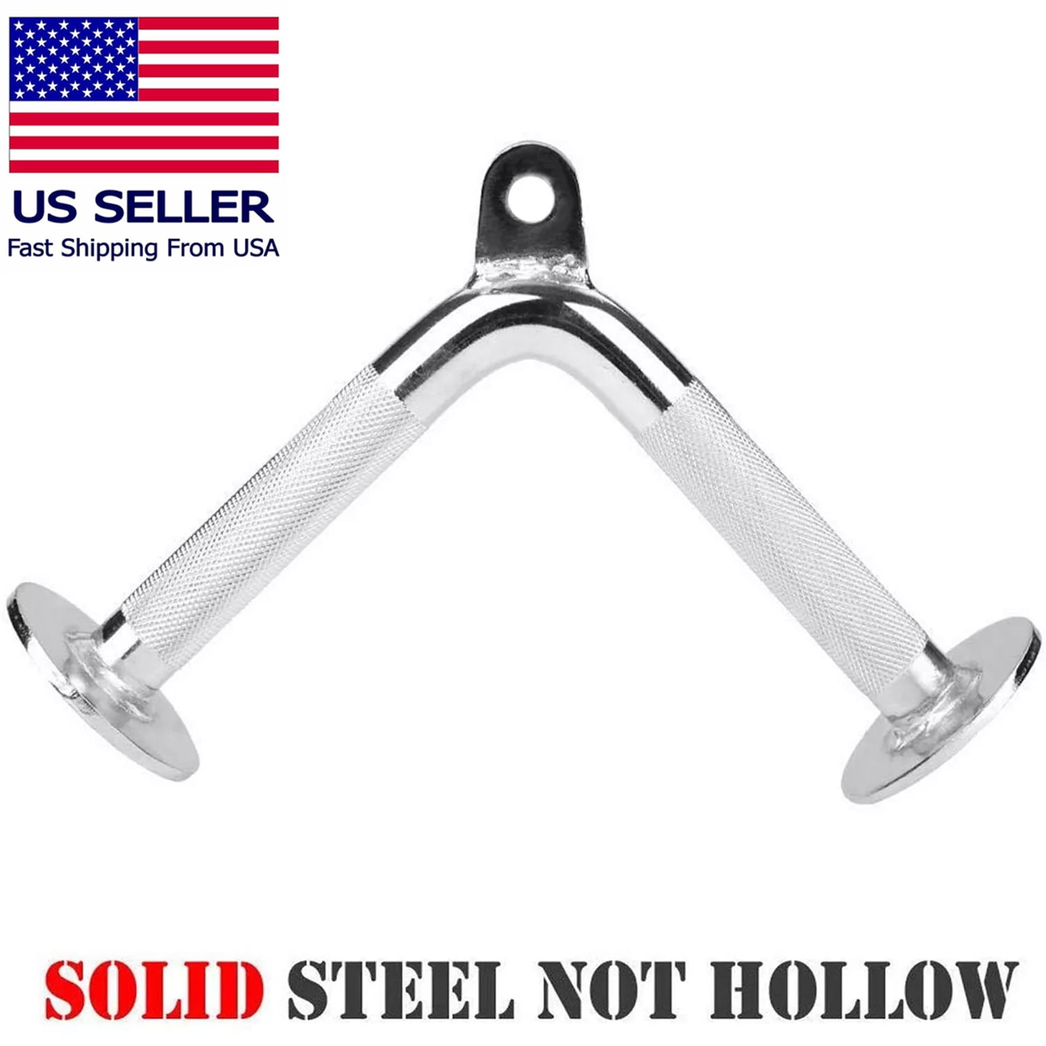 V-Shaped Push Down Bar Durable Universal Cable Attachment for Gym and ...