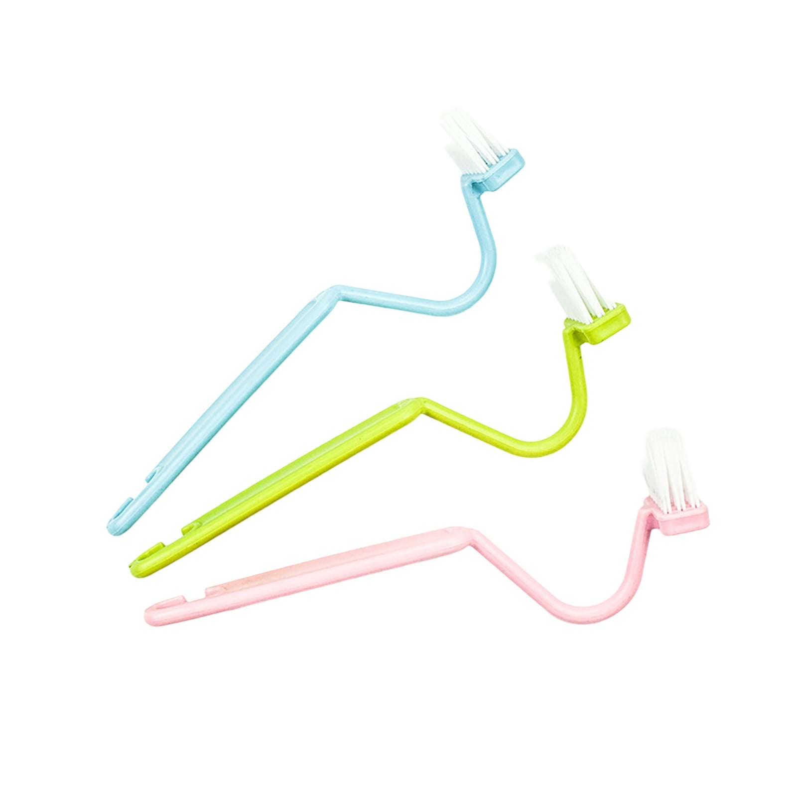 V-Shaped Toilet Brush - 8" Curved Edge Cleaner for Under Rim & Hard-to ...