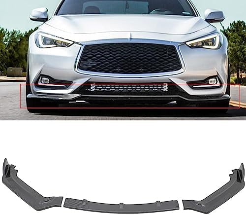 V Style Front Bumper Lip PP fit for 2017-2020 for Infiniti Q60 Coupe ...