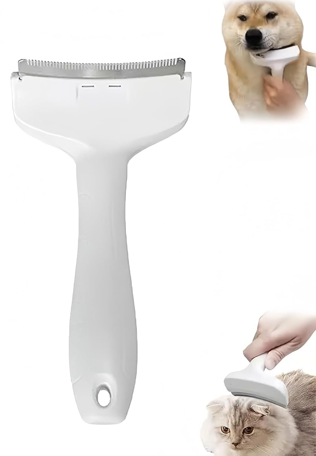 V Tooth Deshedding Comb for Pets Dog Cat Grooming Brush with V-Shaped ...