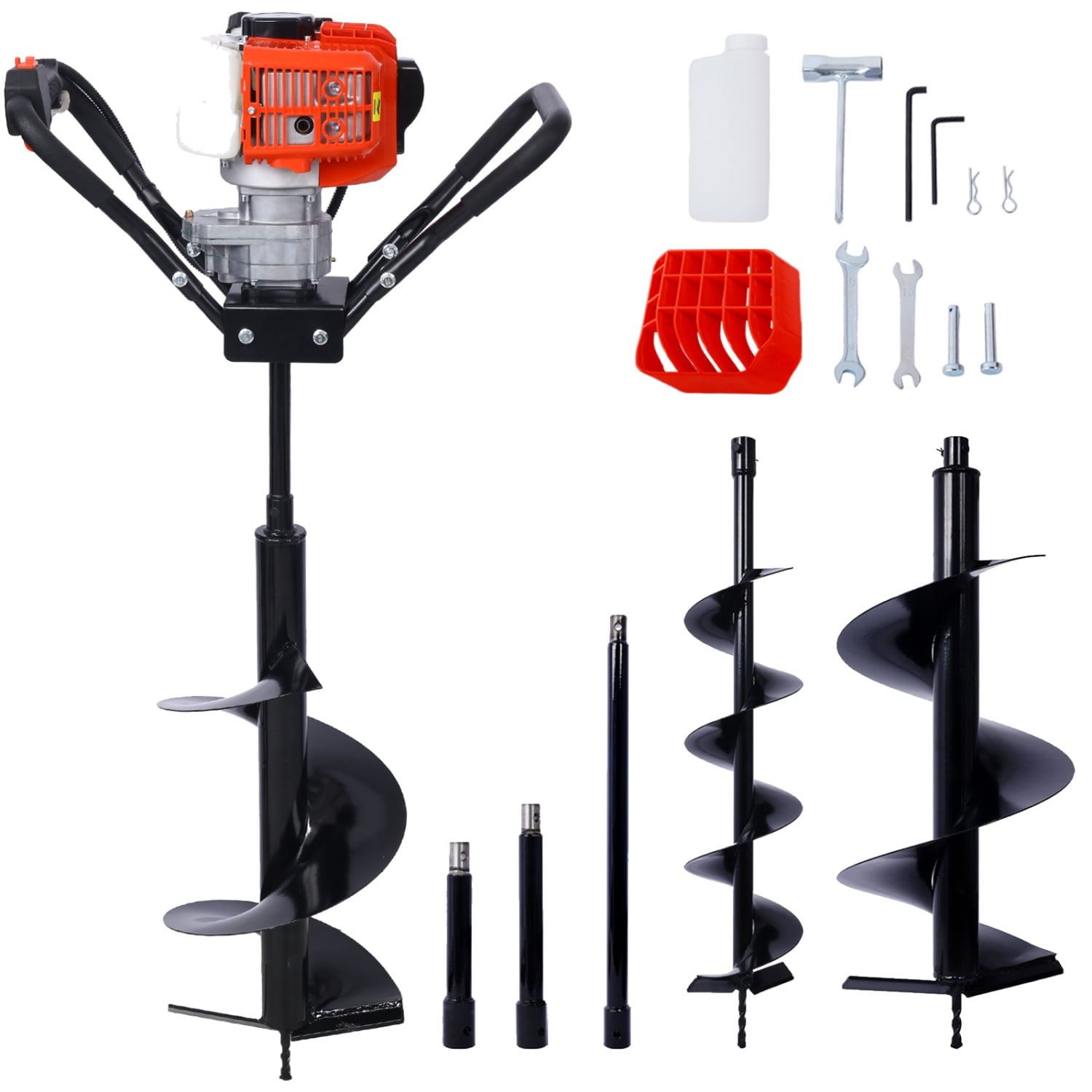 V-Type 52CC 2 Stroke Gas Post Hole Digger Auger Kit with Replacement ...