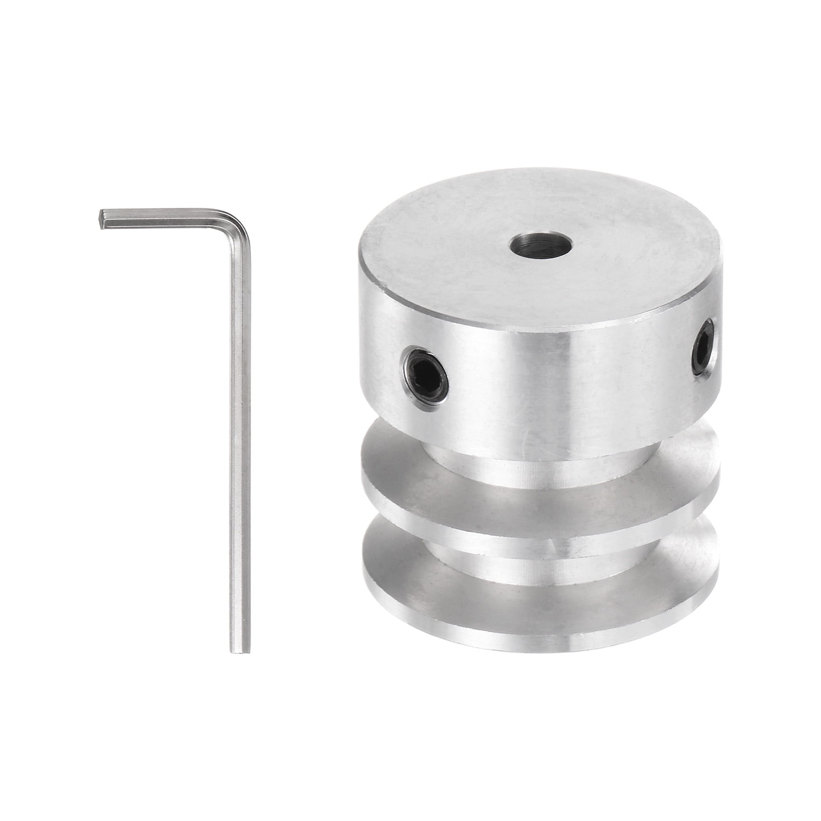 V-Type Pulley 5mm Bore 30mm Outer Dia Double Groove Aluminum Alloy for ...