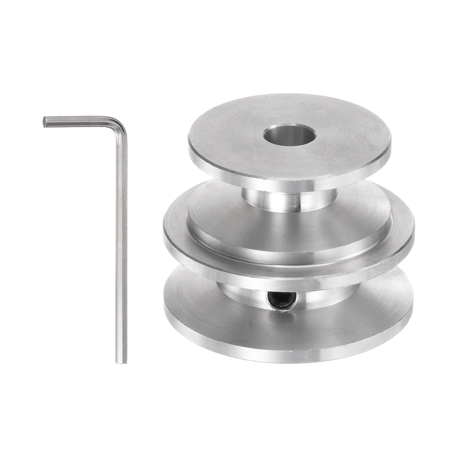 V-Type Pulley 8mm Bore 40mm Outer Dia Double Groove Aluminum Alloy for ...