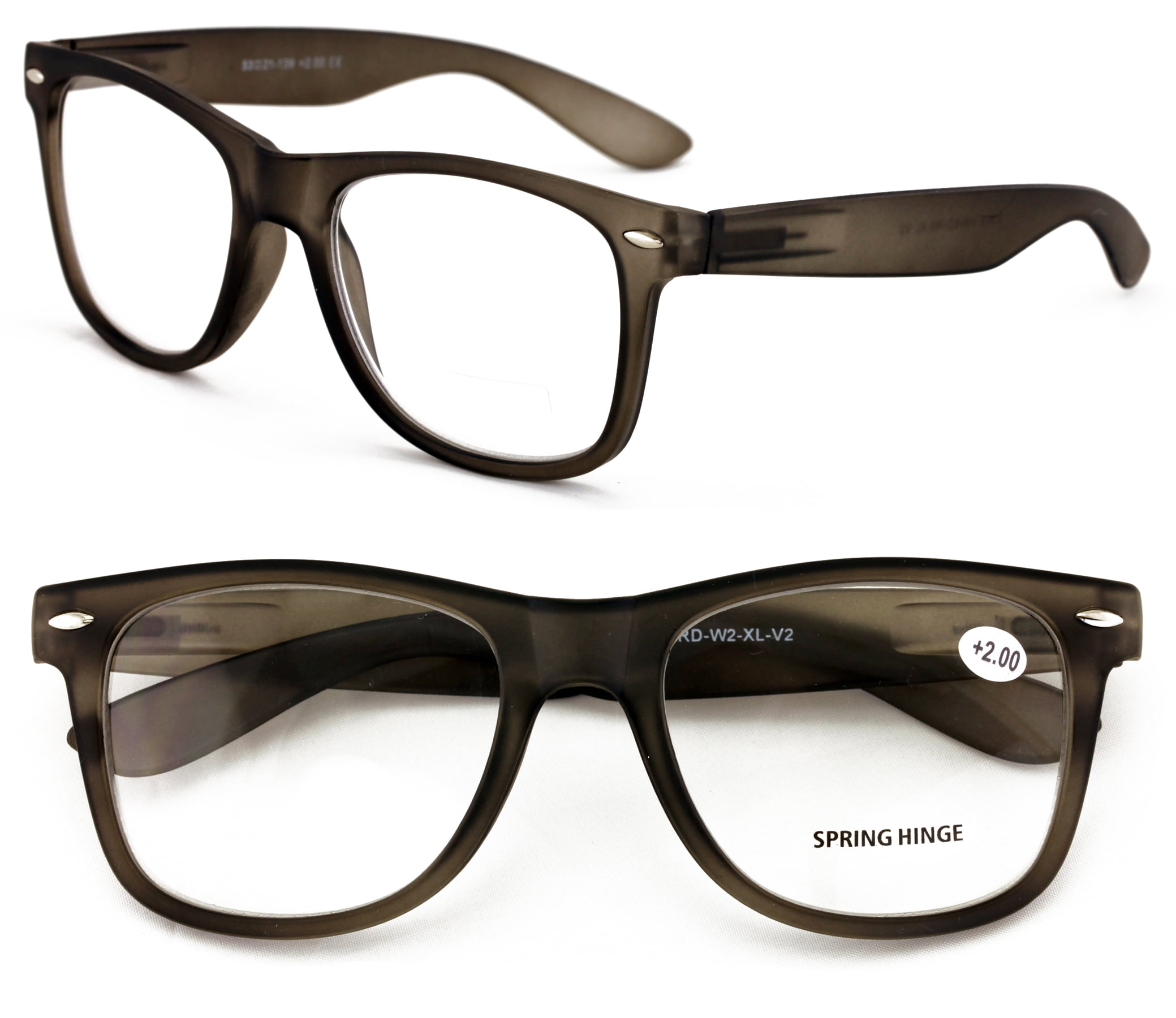 V.W.E. 2 Pairs Large Reading Glasses - Wide Fitment - Classic Design ...