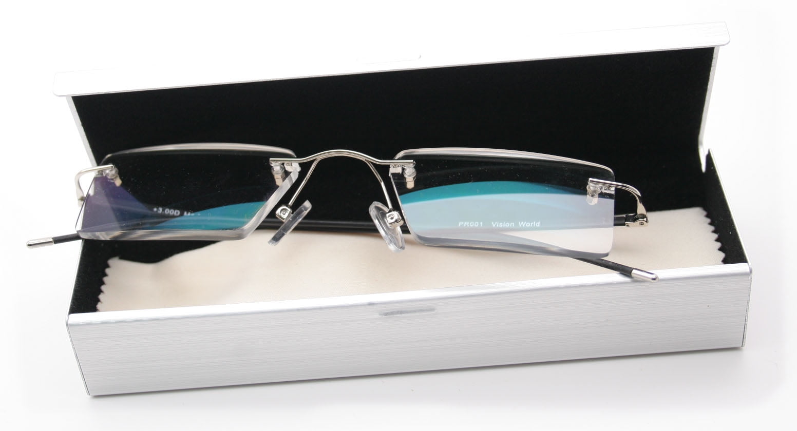 V.W.E. Thin Rectangle Rimless Readers with Anti-Reflective AR Coating ...