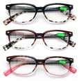V.W.E. Women's UV Protection Reading Glasses, 3 Pair, Spring Hinge ...