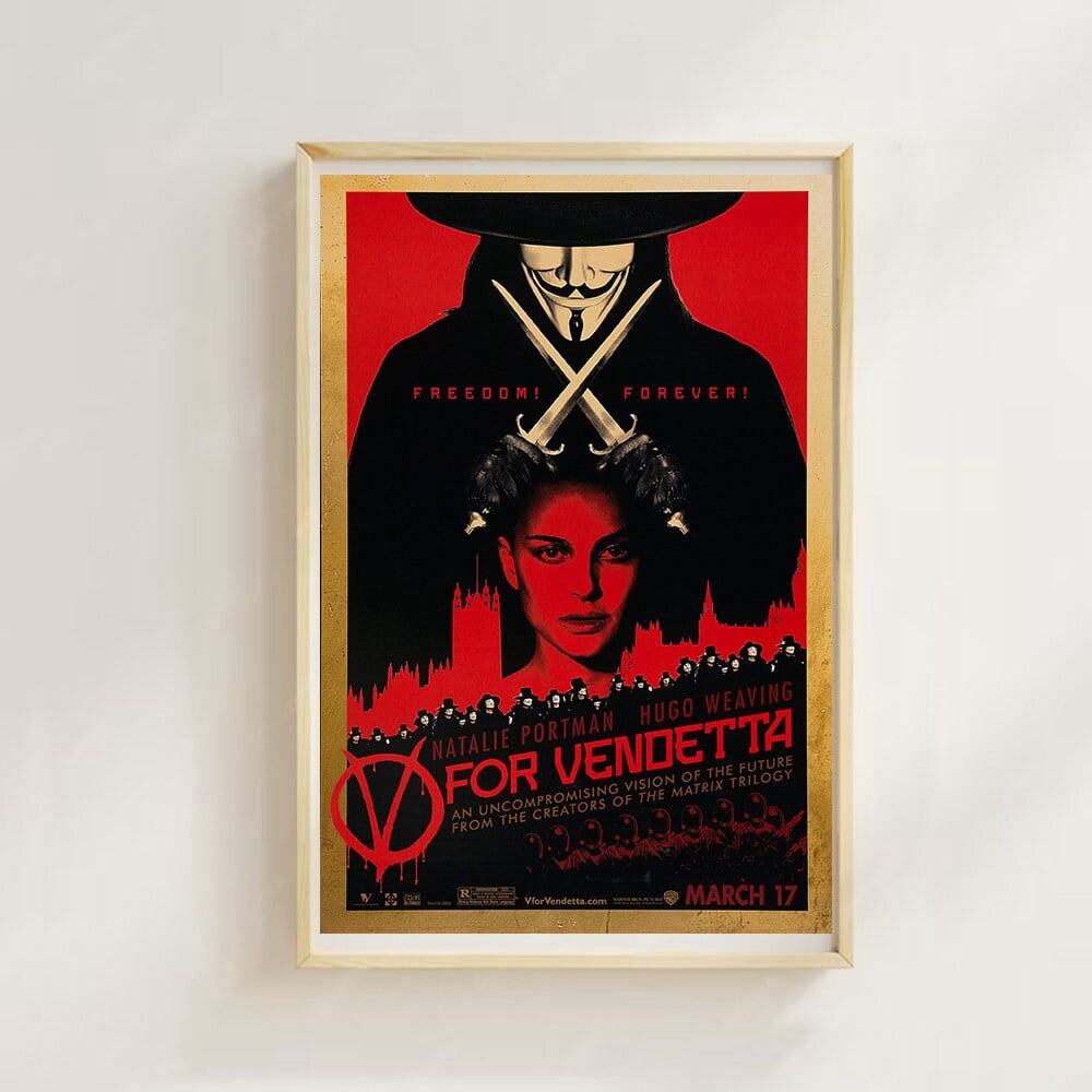 V for Vendetta (2006) Movie PosterArt Printing, Home Decor, Art Poster ...