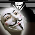 V for Vendetta Anonymous Hacker Mask - White Face Mask for Costume ...