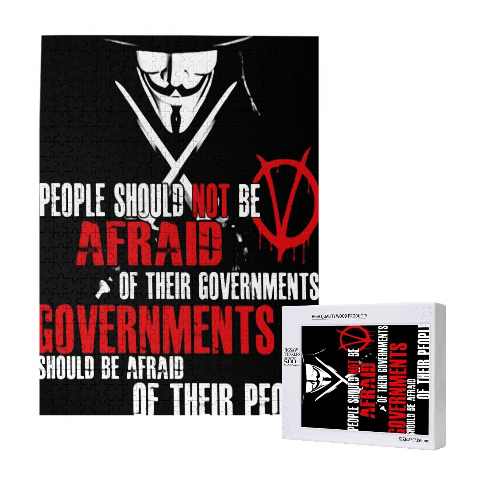V for Vendetta Jigsaw Puzzle Interactive Brain Teaser Board Game for ...