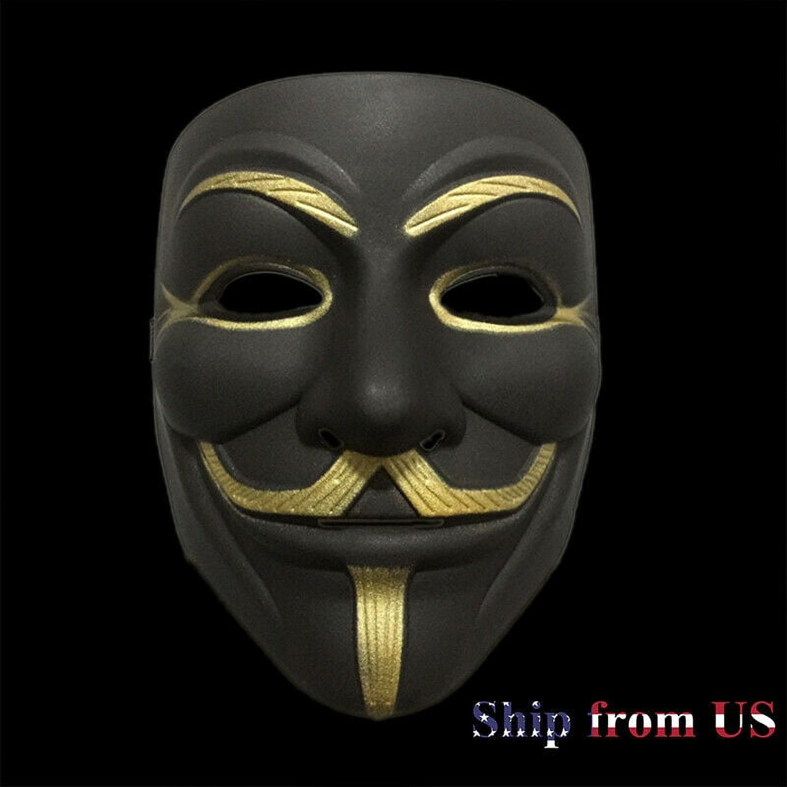 BigFunClub V for Vendetta Black Hacker Mask Project Zorgo Costume Props ...