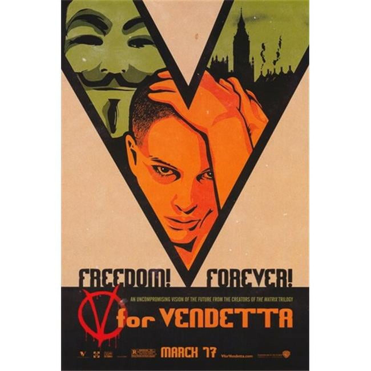 V for Vendetta Movie Poster - 11 x 17 in. - Walmart.com