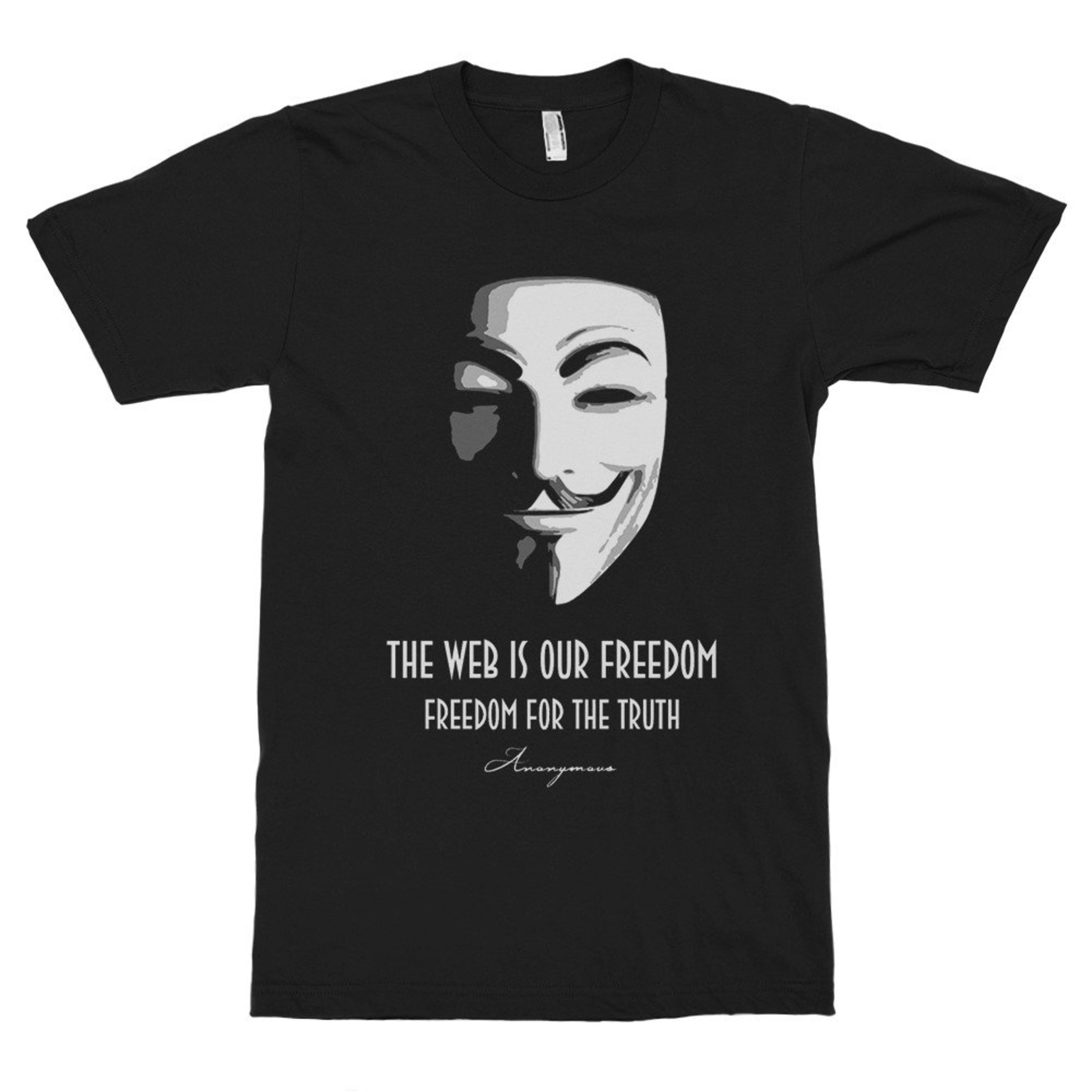 V for Vendetta The Web Is Our Freedom T-Shirt, Men's and Women's Sizes ...