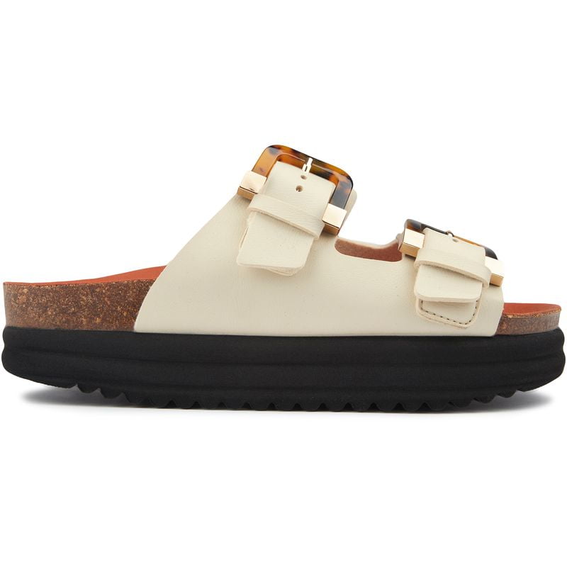 V.Gan Vegan Plum Footbed Tortoiseshell Sandals - Walmart.com